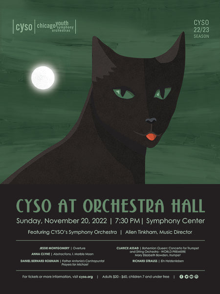 Orchestra Hall Fall 2022 Poster (Bowden/Assad) – CYSO Store